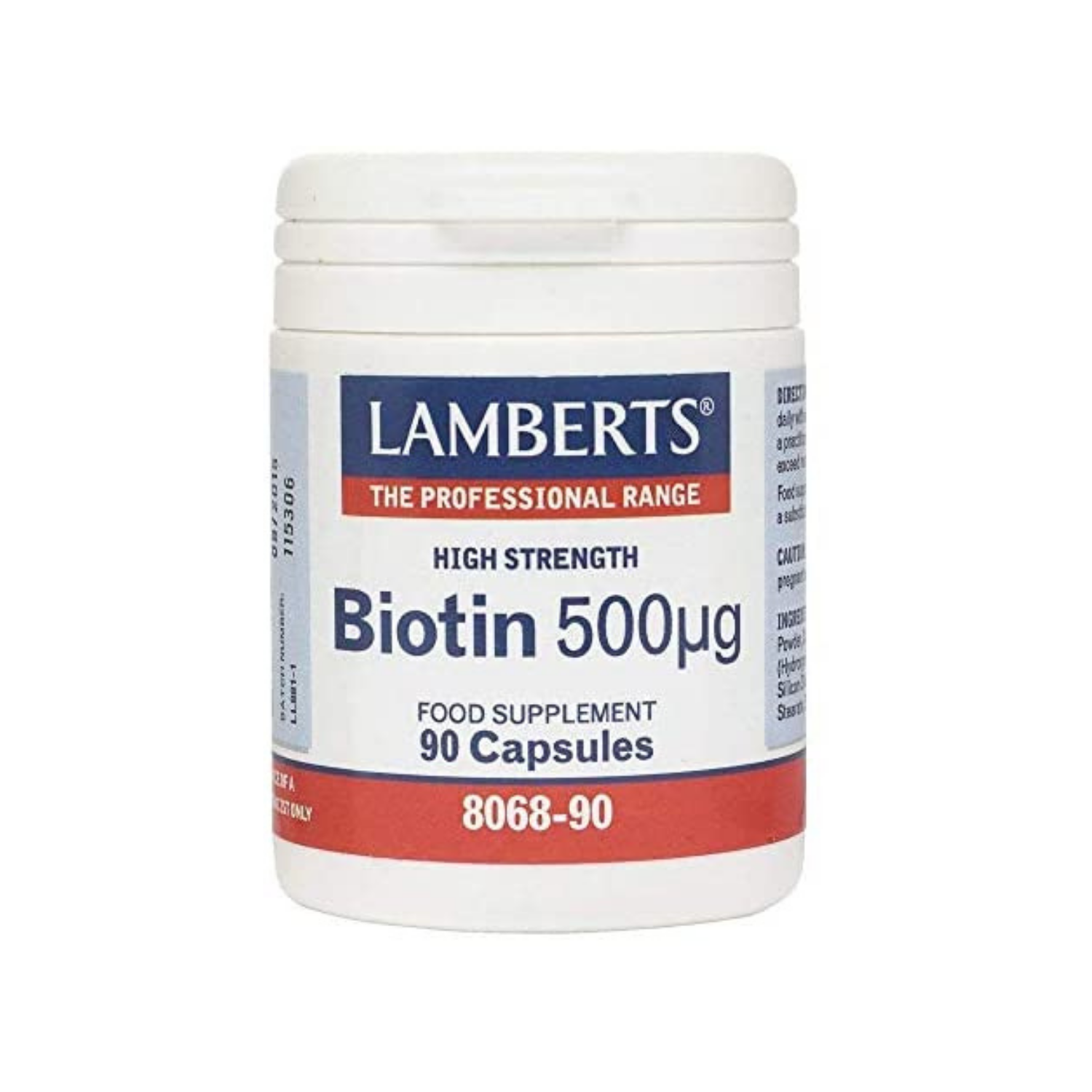 Biotin 500µg - 90 capsules - Lamberts – Body Fabulous Health Clinic